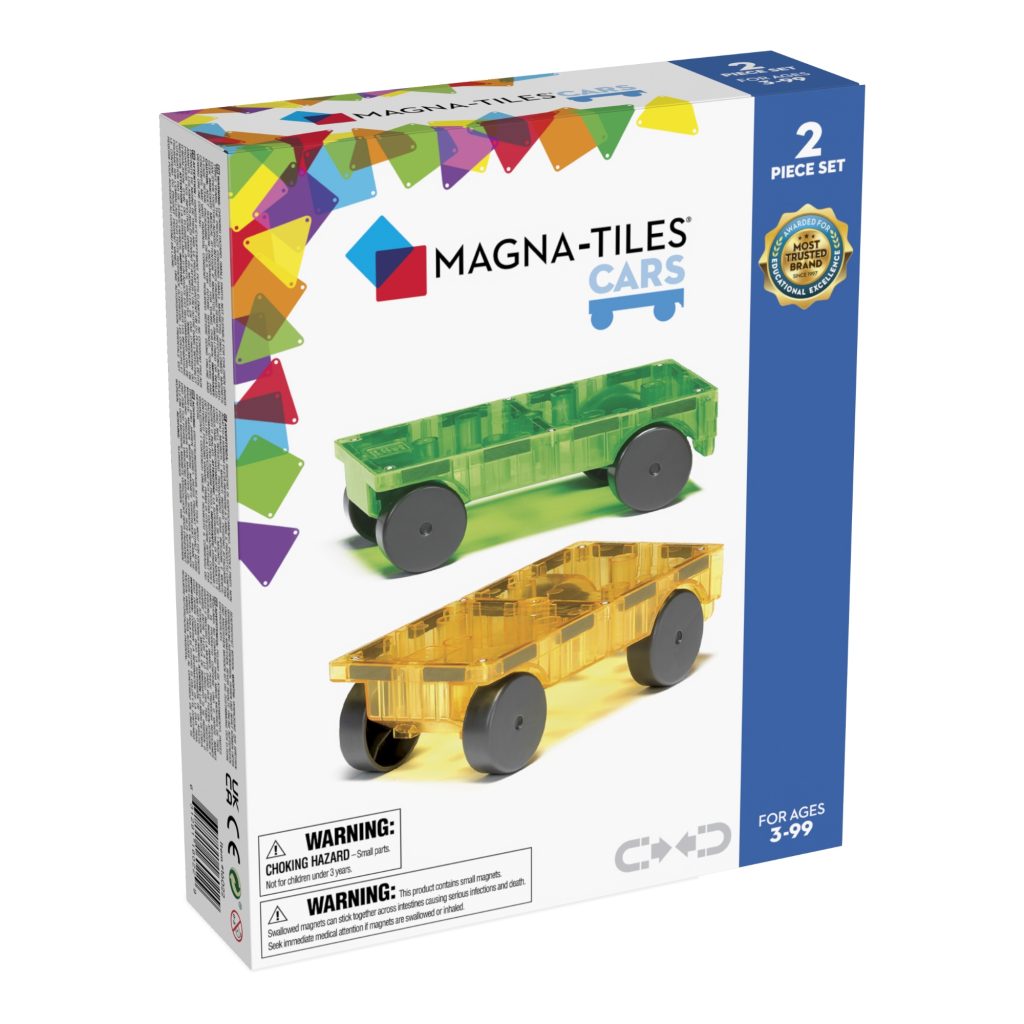 Magna-Tiles® Autos Erweiterungsset Grün & Gelb | Magna-Tiles Switzerland