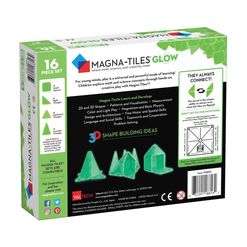 Magna-Tiles® Glow in the Dark Set (16-teilig) | Magna-Tiles Switzerland